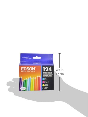 EPSON T124 DURABrite Ultra -Ink Standard Capacity Black & Color -Cartridge Combo Pack (T124120-BCS) for Select Epson Stylus and Workforce Printers