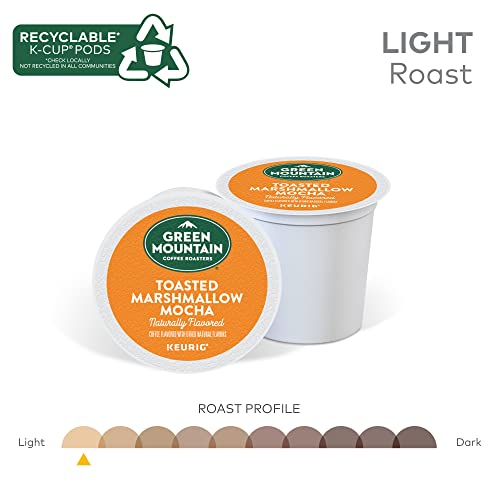 Green Mountain Coffee Roasters Toasted Marshmallow Mocha, Single-Serve Keurig K-Cup Pods, Flavored Light Roast Coffee Pods, 96 Count