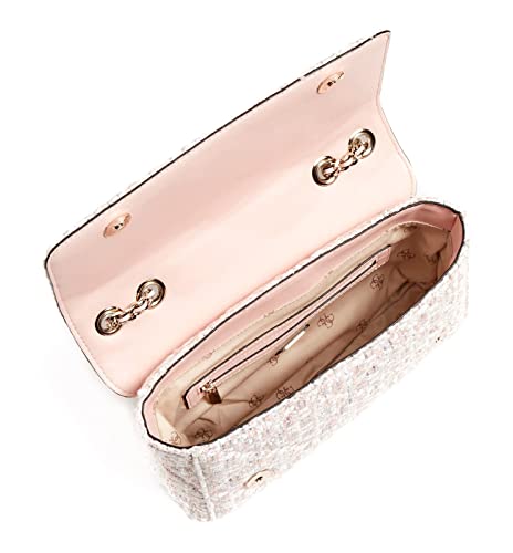 GUESS womens Cessily Convertible Crossbody Flap, Peach, one size US