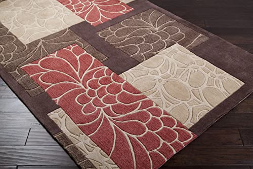Mark&Day Area Rugs, 8x11 Elk Point Transitional Burnt Orange Area Rug Brown Cream Red Carpet for Living Room, Bedroom or Kitchen (8' x 11')