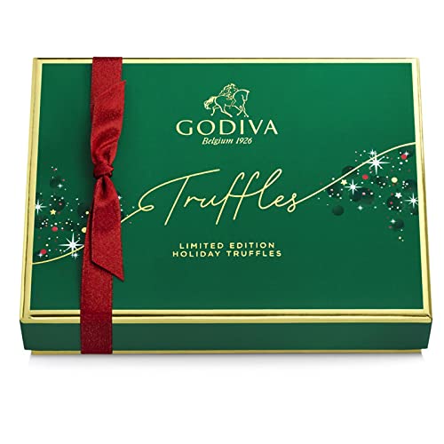 Godiva Chocolatier Holiday Truffle Flight - 12 Piece Limited Edition Assorted Gift Box โ Gourmet Dark, Milk and White Chocolate Truffles for Chocolate Lovers