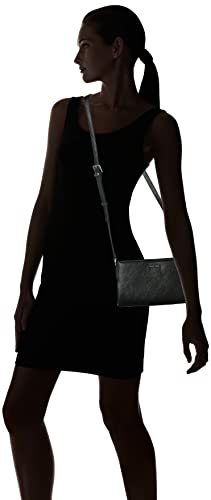 Calvin Klein Women's Elevated Crossbody Saffiano Tote, Ck Black, One Size, Ck Black, One Size