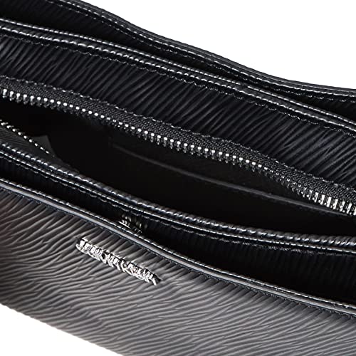 Calvin Klein Women's Elevated Crossbody Saffiano Tote, Ck Black, One Size, Ck Black, One Size
