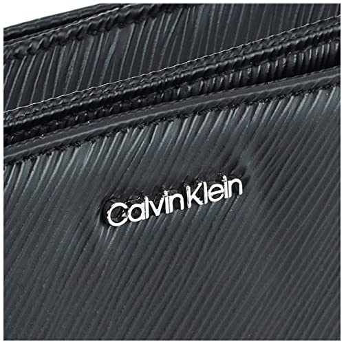 Calvin Klein Women's Elevated Crossbody Saffiano Tote, Ck Black, One Size, Ck Black, One Size