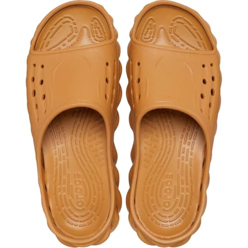 Crocs Unisex-Adult Echo Slides, Sand, 12 Women/10 Men