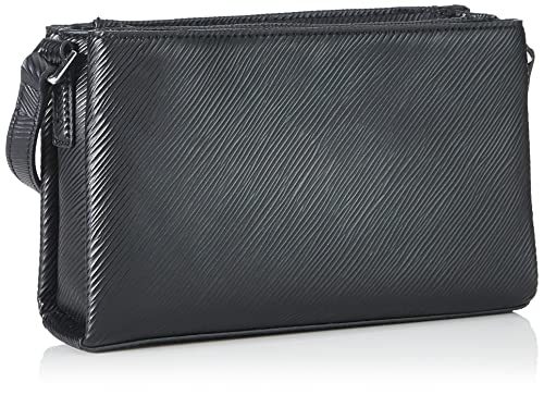 Calvin Klein Women's Elevated Crossbody Saffiano Tote, Ck Black, One Size, Ck Black, One Size