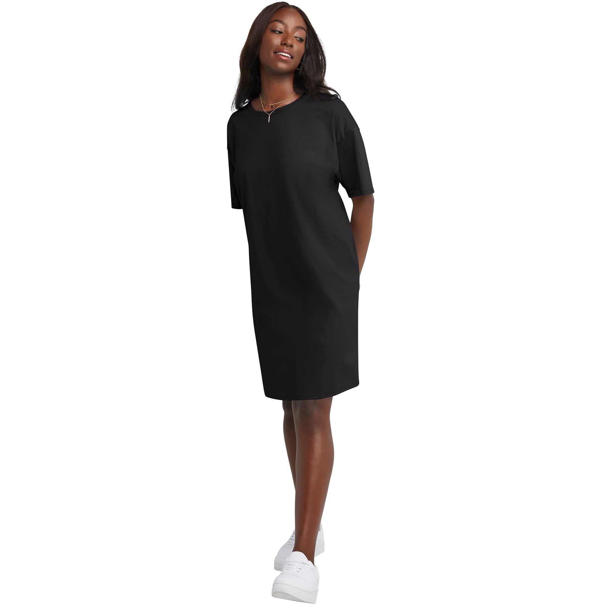 Hanes Women's Wear Around Nightshirt, Black, One Size