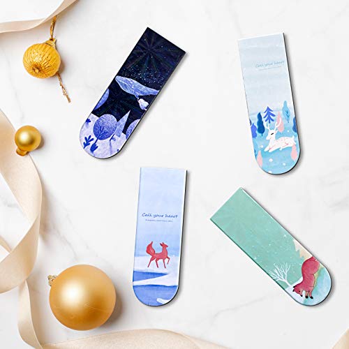 Mingting 36 Pcs Magnetic Bookmarks, Cute Assorted Magnet Page Markers Bookmark Page Clips for Women Men Office Classroom Teacher Student Kids Reading Stationery Supply (Plant + Animal)
