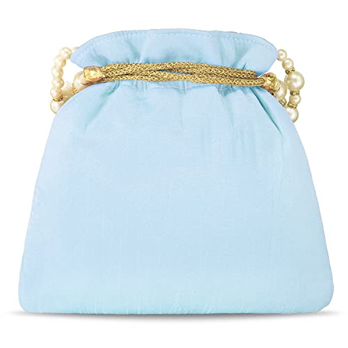 Aheli Potli Bags for Women Evening Bag Clutch Ethnic Bride Purse with Drawstring (P39SB)