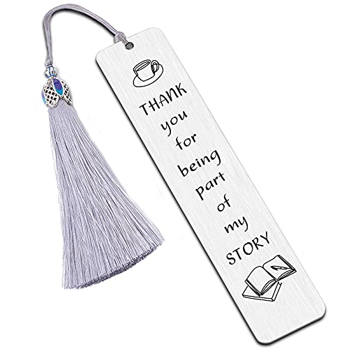 FINGERINSPIRE Teacher Appreciation Gifts Metal Bookmark Graduation Teachers Day Christmas Birthday Gifts for Teacher Tutor Professor Special Education Teachers - Thank You for Being Part of My Story