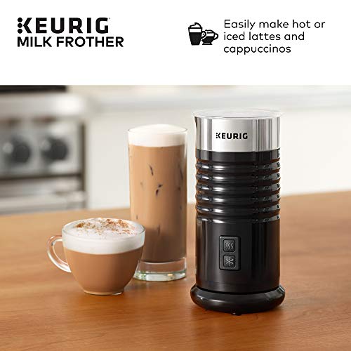 Keurig K-Mini Single-Serve K-Cup Coffee Maker, Black and Keurig Standalone Milk Frother, Black
