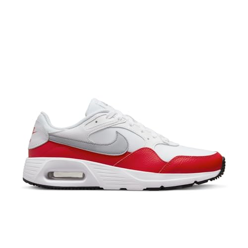 Nike Men's Low-Top Sneakers, White Wolf Grey University Red Black, 11