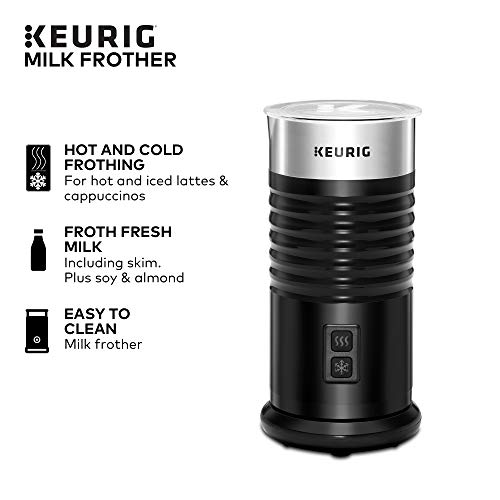 Keurig K-Mini Single-Serve K-Cup Coffee Maker, Black and Keurig Standalone Milk Frother, Black