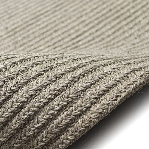Liora Manne Calais Solid Indoor/Outdoor Rug – Casual Traditional Rug, Weather Resistant, Easy Care Performance Rug, Rugs for Entryway, Living Room, Patio, Solid Grey, 2' x 7'6"