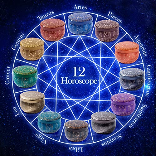 12 Pack Constellation Scented Candles, 30oz 240H Burning Long Lasting Bulk Candles Gifts for Women, Soy Candles for Home Scented, Unique Aromatherapy Set Ideal Gifts Housewarming for Friends