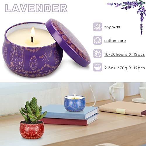 12 Pack Constellation Scented Candles, 30oz 240H Burning Long Lasting Bulk Candles Gifts for Women, Soy Candles for Home Scented, Unique Aromatherapy Set Ideal Gifts Housewarming for Friends