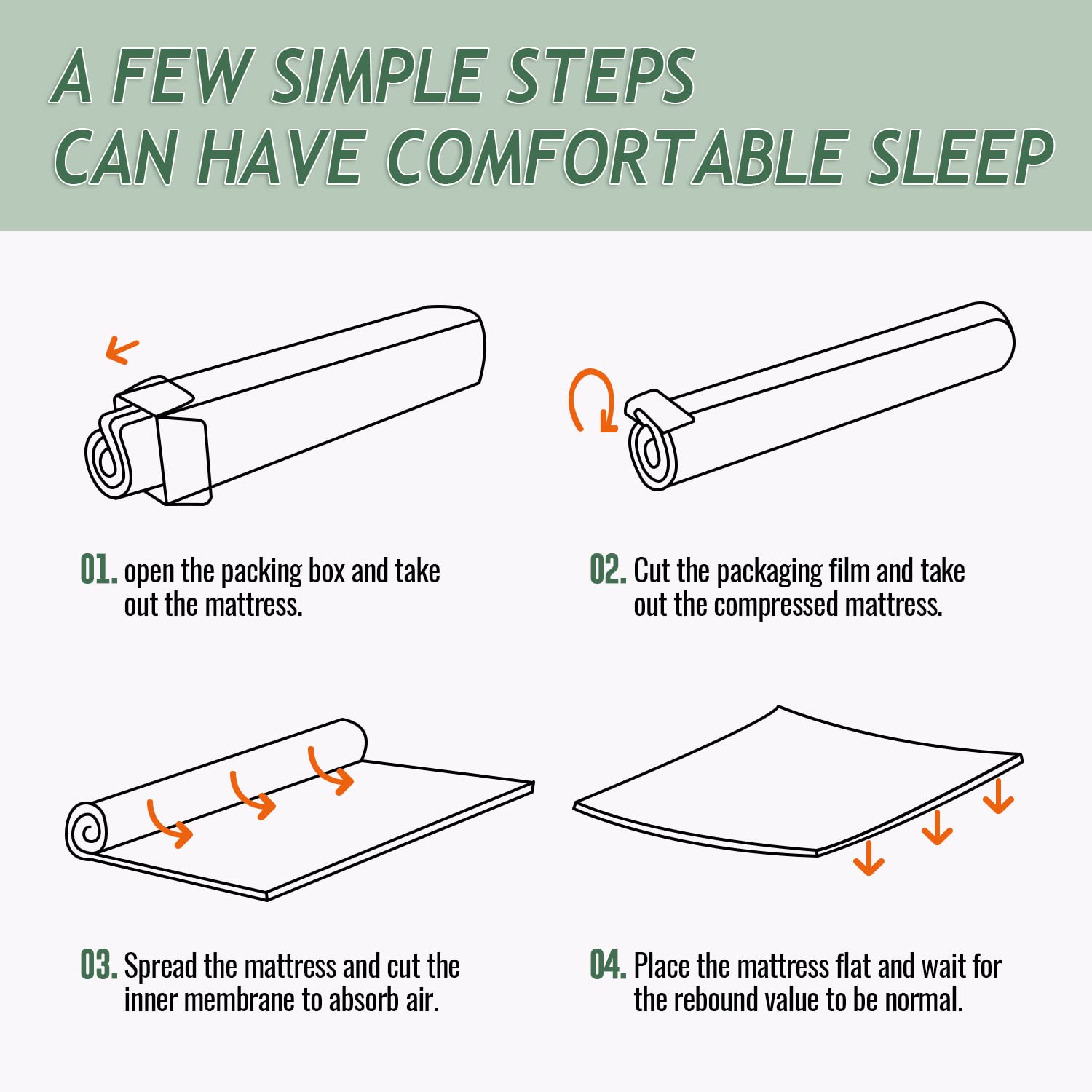 PayLessHere 10 Inch Twin Mattress Green Tea Memory Foam Mattress CertiPUR-US Certified,Medium-firm mattress,Removable Soft Cover,Fiberglass Free,Twin mattresses for Bed Frame, Bunk Bed, Trundle, White