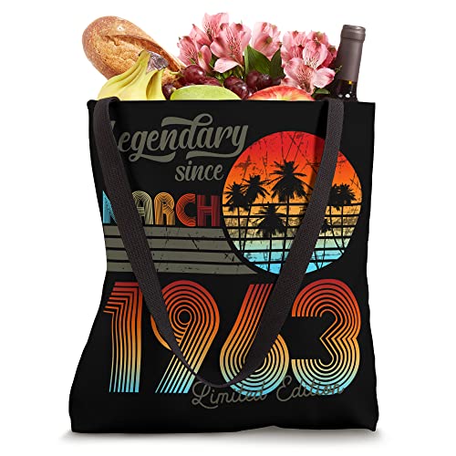 60. Birthday 60 Legendary Since March 1963 Tote Bag