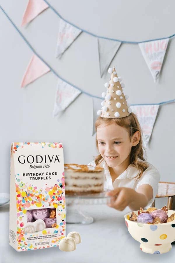 Godiva Chocolate Birthday Cake Truffles – Cake Flavored Gourmet Chocolate For All – For Any Birthday Celebration – Pack of 3.6 oz. Packed by GOLD LABELED