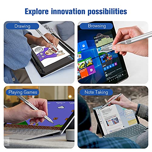Pen Stylus for Surface Pro 9/8/X/7+/6/5/4/3/Surface 3, Surface Go 3/2/1, Surface Laptop/Studio/Book 4/3/2/1 with Palm Rejection, 1024 Levels Pressure, 2500h Working Hours