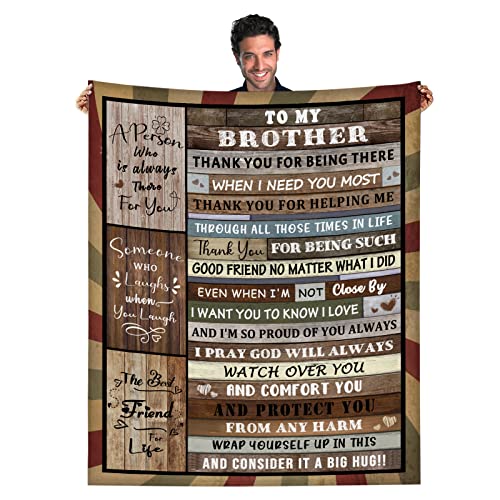 CIUGOIG Gifts for Brother Blanket Valentines Day Gifts for Brother Gifts for Adult Men Brother Birthday Gifts from Sister 50"x60"