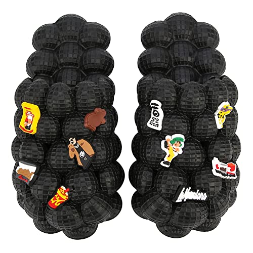 rosyclo Bubble Slides for Women Men, Golf Ball Shoes Slides with Charms, Womens Anti-Slip Shower Spa Slippers, Gym House Beach Slippers, Super Soft Pillow Stress Relief Slide Sandals for Ladies,