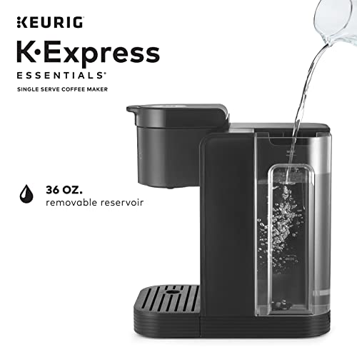 Keurig K-Express Essentials Black, Single Serve K-Cup Pod Coffee Maker - 3 Cup Sizes 6, 8, & 10oz, 36 OZ Removable Reservoir