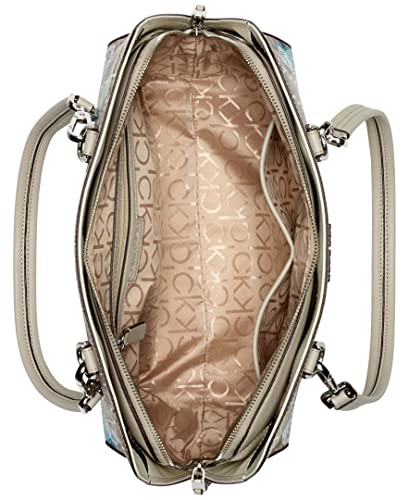 Calvin Klein Lucy Triple Compartment Tote, Almond/Taupe/Floral