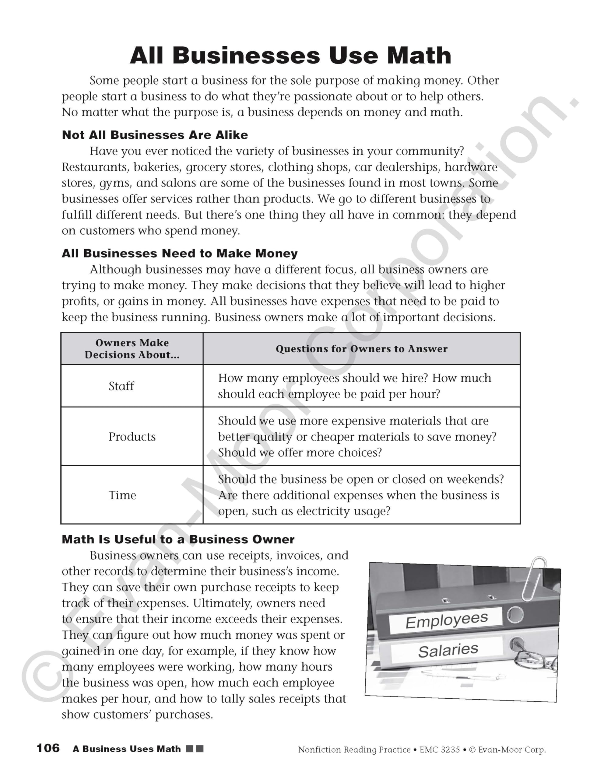 Evan-Moor Non-Fiction Reading Practice, Grade 5