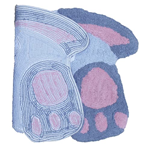 Gilbins Easter Bunny Tail Plush Cotton Rug Spring Rabbit Floor Mats Bath Rugs Non Slip Area Rug for Bedroom Living Room Home Decor 30" X 20"