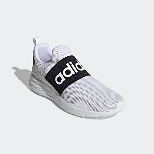adidas Men's Lite Racer Adapt 4.0 Trail Running Shoe, White/White/Black, 12