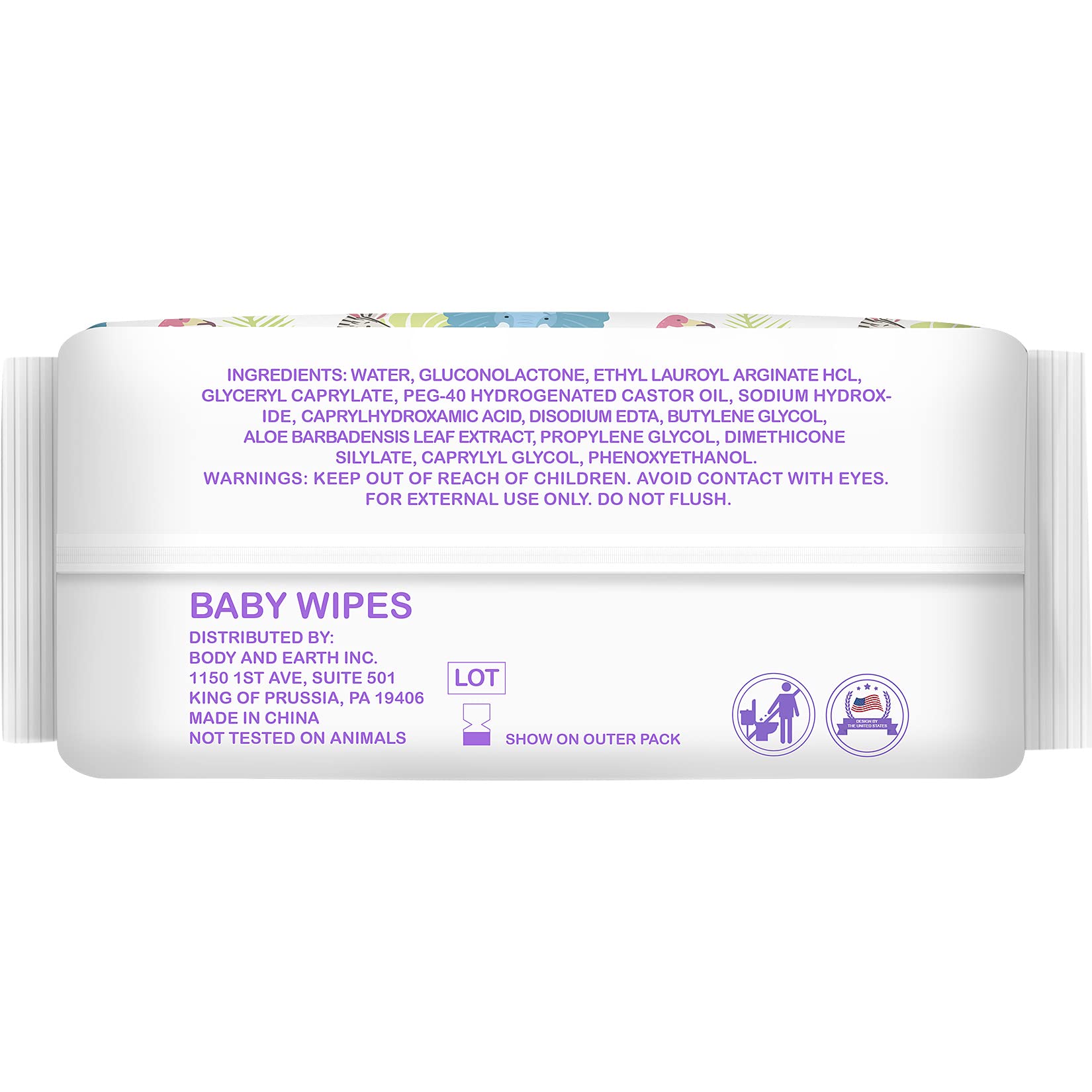 Baby Wipe - HAPPY BUM Baby Wet Wipes, Baby Water Wipes Unscented, 8 Packs, 640 Count