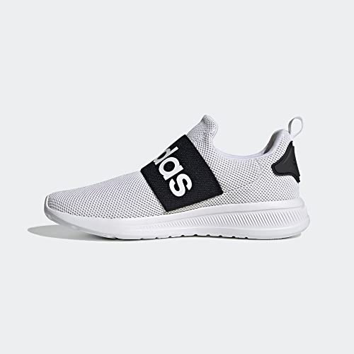 adidas Men's Lite Racer Adapt 4.0 Trail Running Shoe, White/White/Black, 12