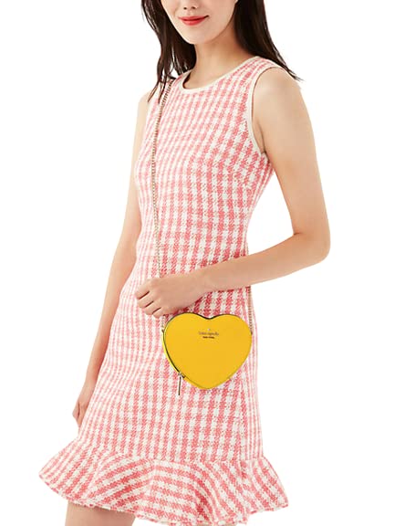 Kate Spade New York love shack mini heart crossbody bag (Mango Ice)