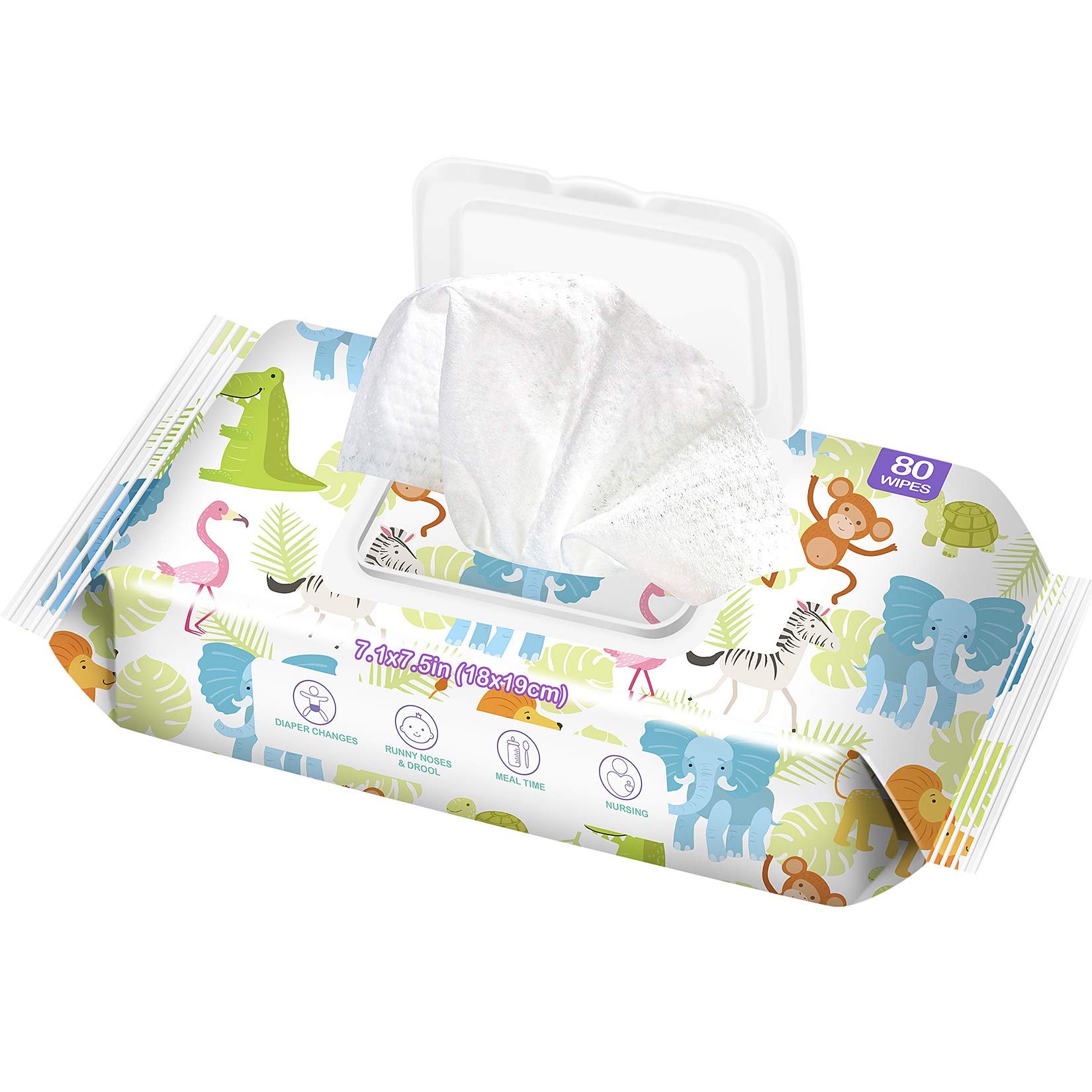 Baby Wipe - HAPPY BUM Baby Wet Wipes, Baby Water Wipes Unscented, 8 Packs, 640 Count