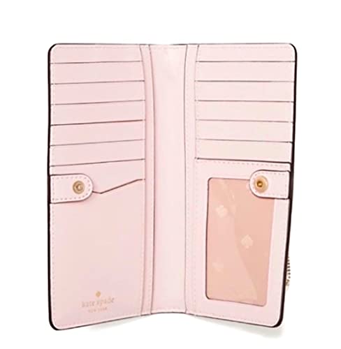Kate Spade Staci Twinkle Printed Large Slim Bifold Wallet in Pink Multi
