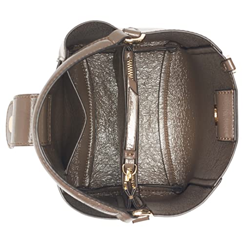 Calvin Klein Astatine Micro Mini Hobo Crossbody, Almond/Taupe/Modern Taupe,One Size