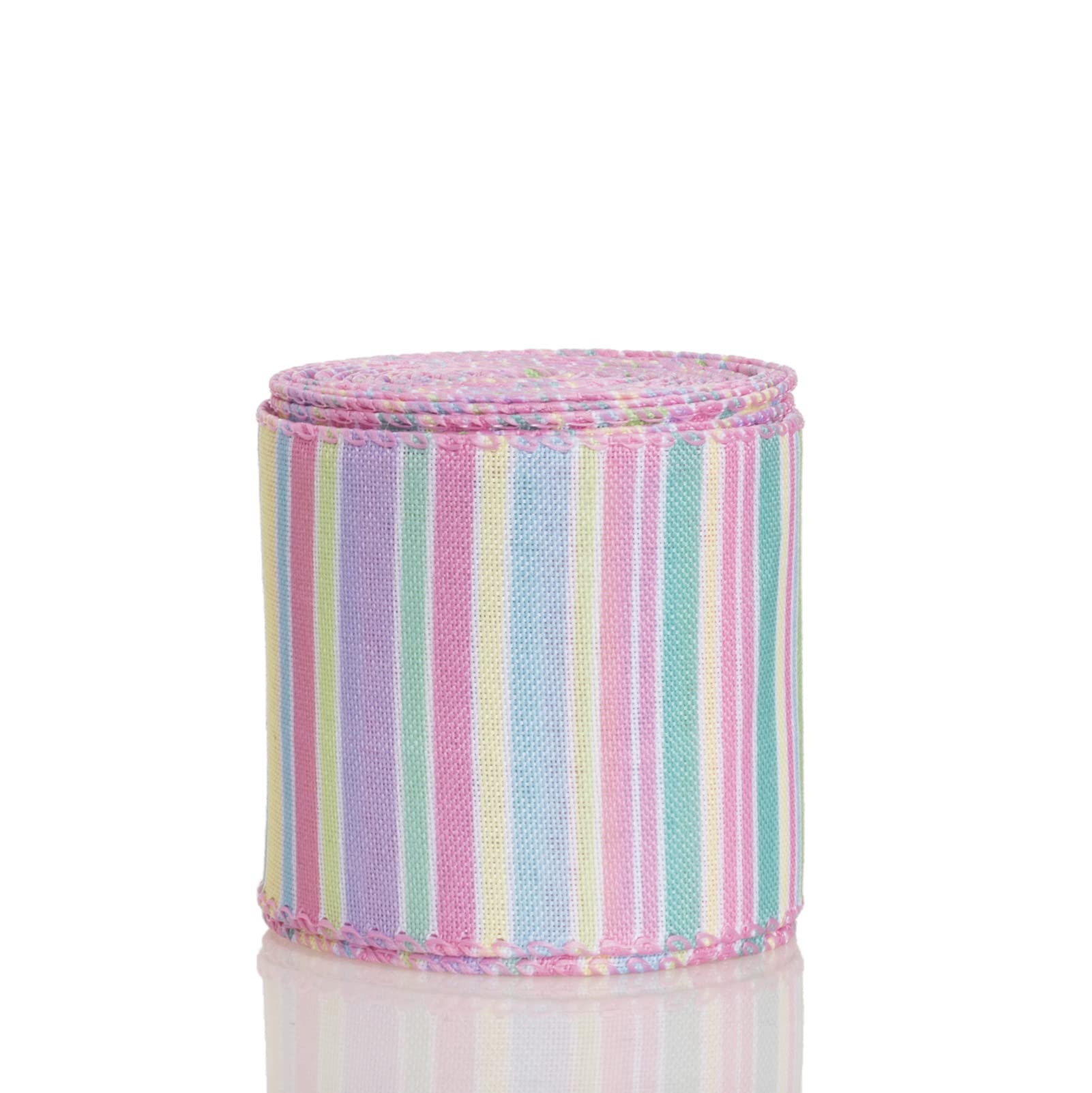 ATRBB Easter Wired Ribbon,2 1/2 Inch by 10 Yards Easter Egg Bunny Carrots Ribbon for Gift Wrapping,Wreath and Party Decoration