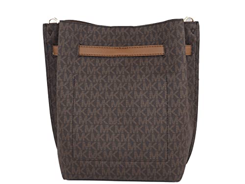 Michael Kors Emilia Small Drawstring Bucket Bag Signature Brown