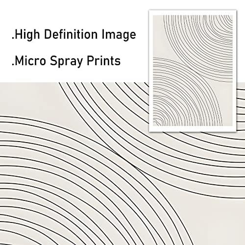 Minimalist Circle Geometric Line Art Boho Wall Art Set of 3 Neutral Abstract Canvas Painting Pictures Boho Prints Wall Art Unframed Artwork Posters for Bedroom Living Room Decor 16x24inch No Frame