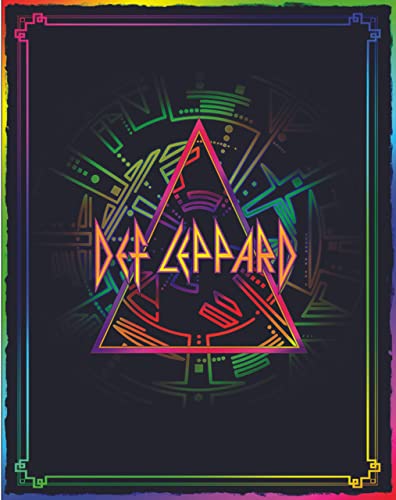 Desperate Enterprises Def Leppard - Hysteria Tin Sign - Nostalgic Vintage Metal Wall Décor - Made in USA - 12.5"W x 16"H