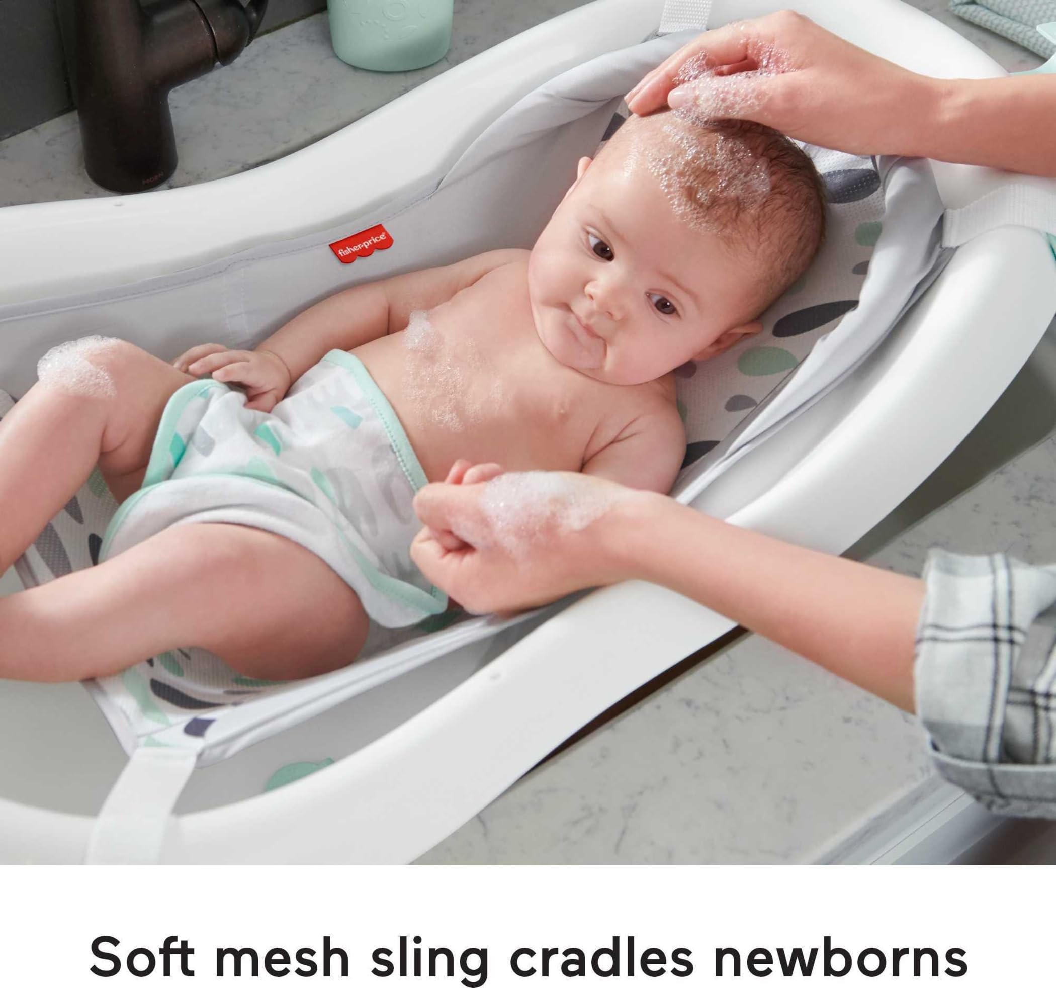Fisher-Price 4-in-1 Sling 'n Seat Tub β Pacific Pebble, convertible baby to toddler bath tub with support and seat