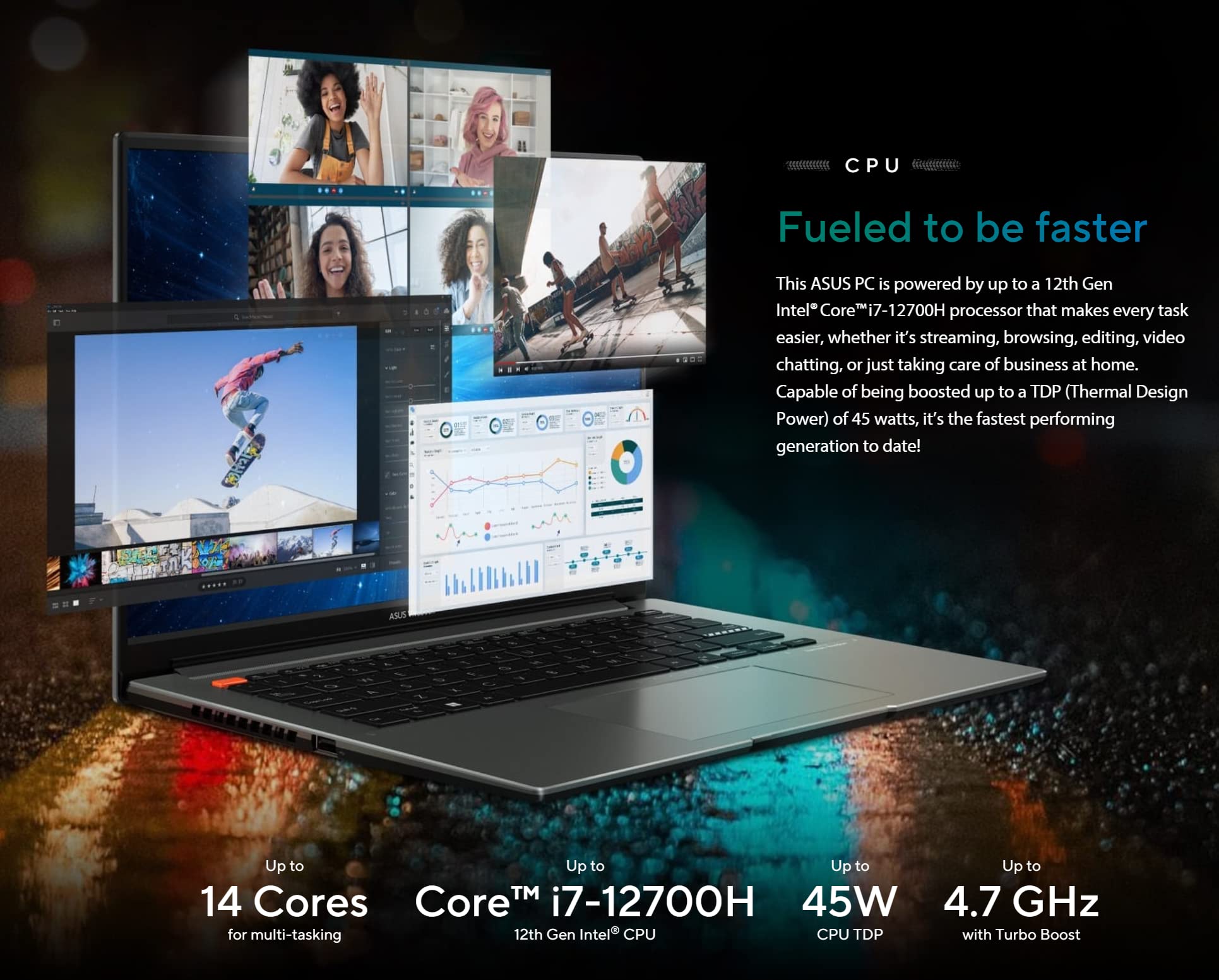 Asus 2022 Latest Vivobook S 14X 14.5 OLED 2.8K 120Hz Laptop, 14 Cores Intel Evo 12th Gen i7-12700H, 100% DCI-P3 Pantone 600nits 16:10, Wi-Fi 6E, Backlit KB, Thunderbolt 4 (40GB RAM