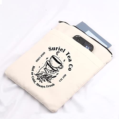 MAOFAED Suriel Tea Co Acotar Book Sack Velaris City of Starlight Book Cover Bookish Gift for Book Lover Bookworm Gift (Suriel Tea booksl)