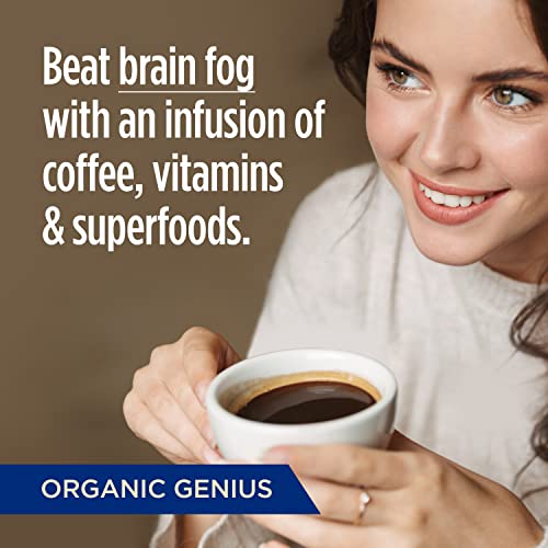 VitaCup USDA Organic Genius Keto Coffee Pods, Gold Label, Increase Energy & Focus with MCT Oil, Turmeric, B Vitamins, D3, Recyclable Single Serve Pod Compatible with Keurig K-Cup Brewers,16 Ct