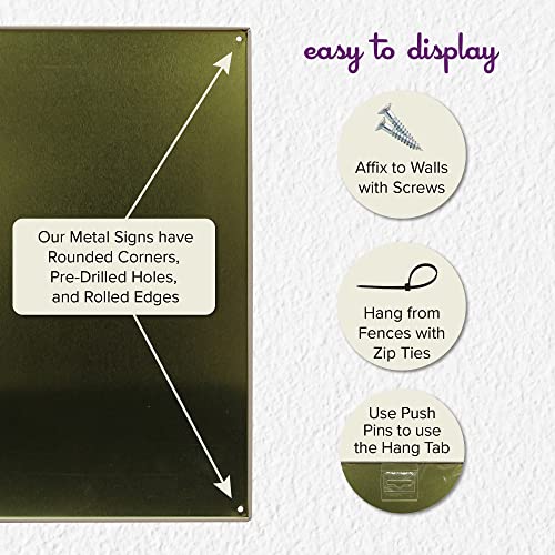 Do Not Disturb Metal Sign - Easy-to-Hang Wall Decor - Fun Tin Signs for Man Cave - Metal Dorm Room Decorations, Garage Signs, and Man Cave Signs