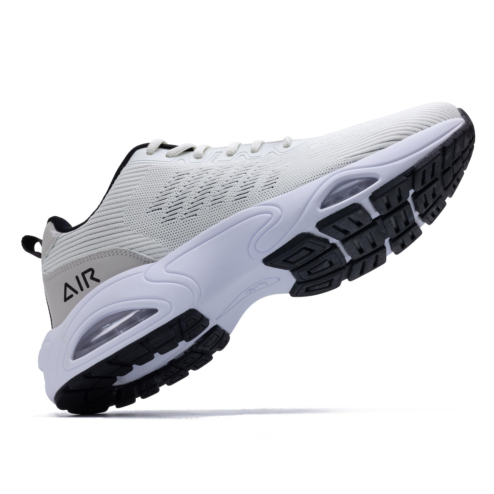 PERSOUL Mens Air Running Shoes Lightweight Breathable Athletic Tennis Gym Jogging Sneakers Beige Size 11.5