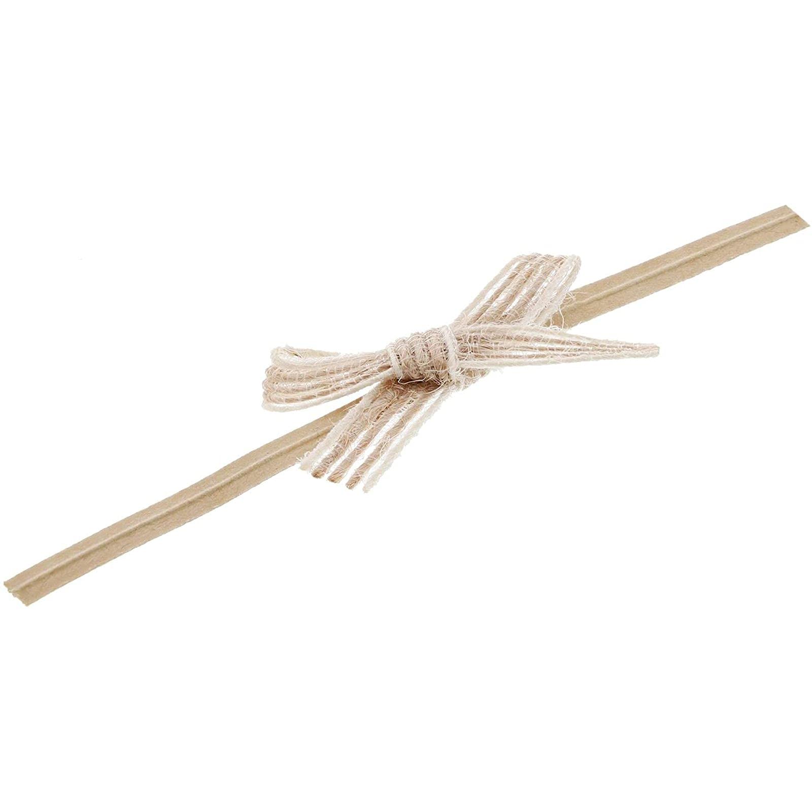 Bright Creations Mini Jute Burlap Twist Tie Craft Bows (60 Count)