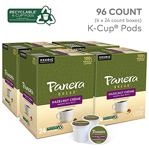 Panera Bread Hazelnut Creme Coffee, Keurig Single Serve K-Cup Pods, Flavored, 24 Count (Pack of 4)