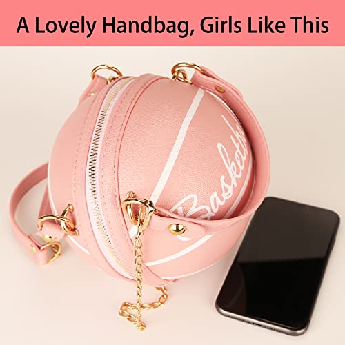 WLC Basketball Shape Purse,PU Special Shape Shoulder Girls' Bag